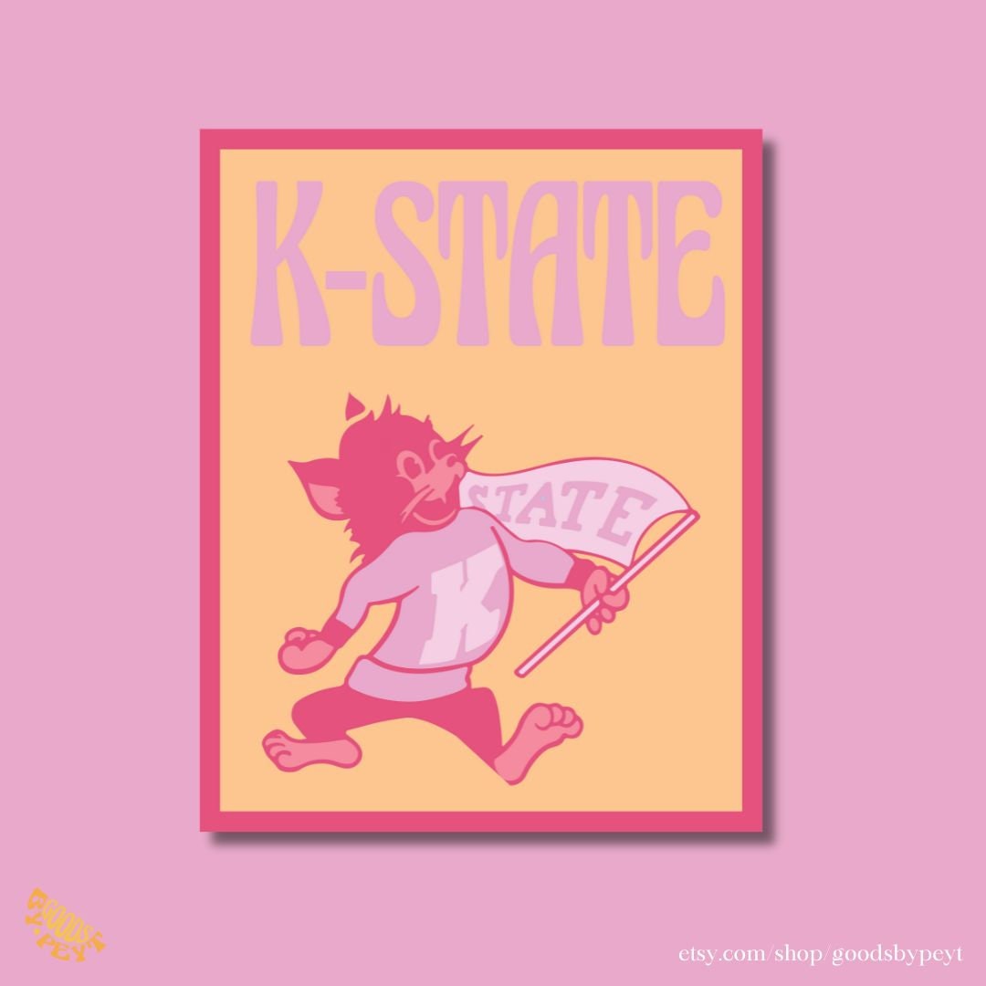 Vintage Kansas State (k-state) Poster/print - Digital File - Etsy