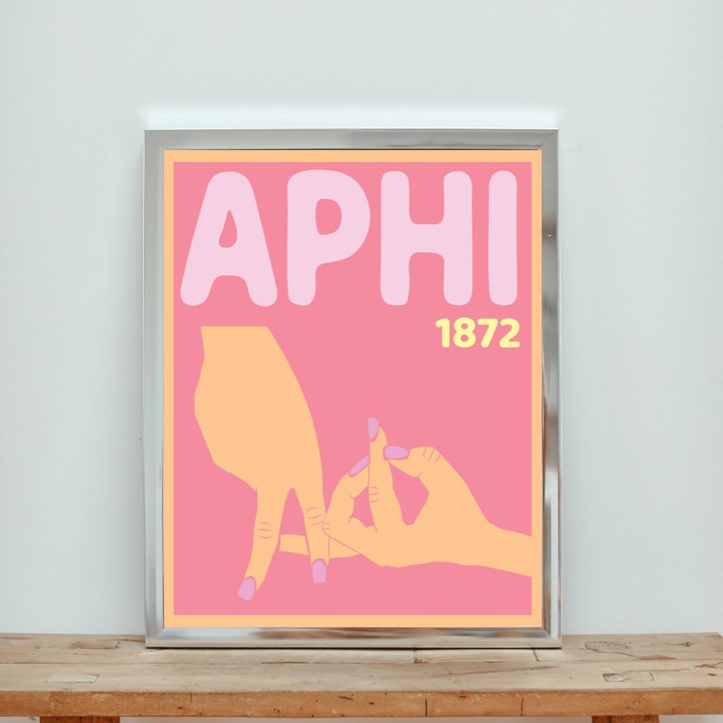 ALPHA PHI Sorority Hand Sign Poster Digital File - Etsy