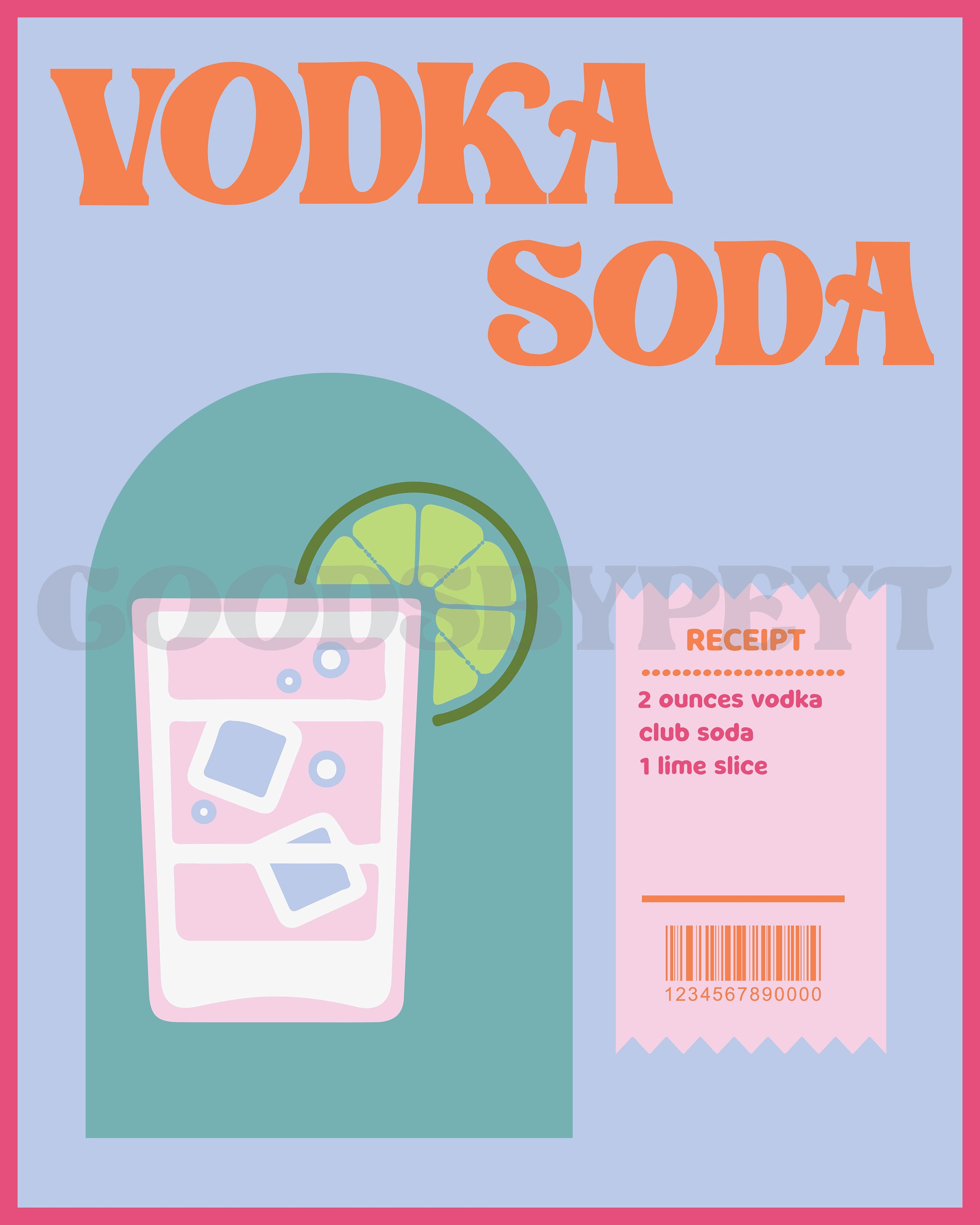 SET OF 8 Cocktail Drink Colorful Bar Poster Set Digital - Etsy