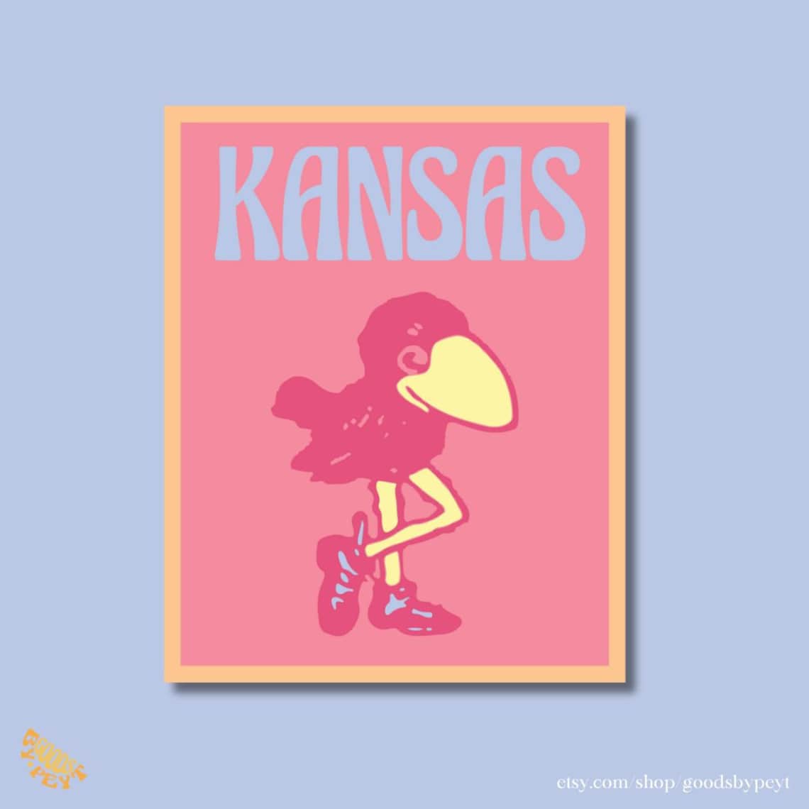 Vintage Kansas (KU) Jayhawks Print/poster - Digital File - Etsy
