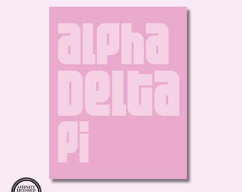Alpha Delta Pi Adpi pink Digital Poster Art High Top - Etsy