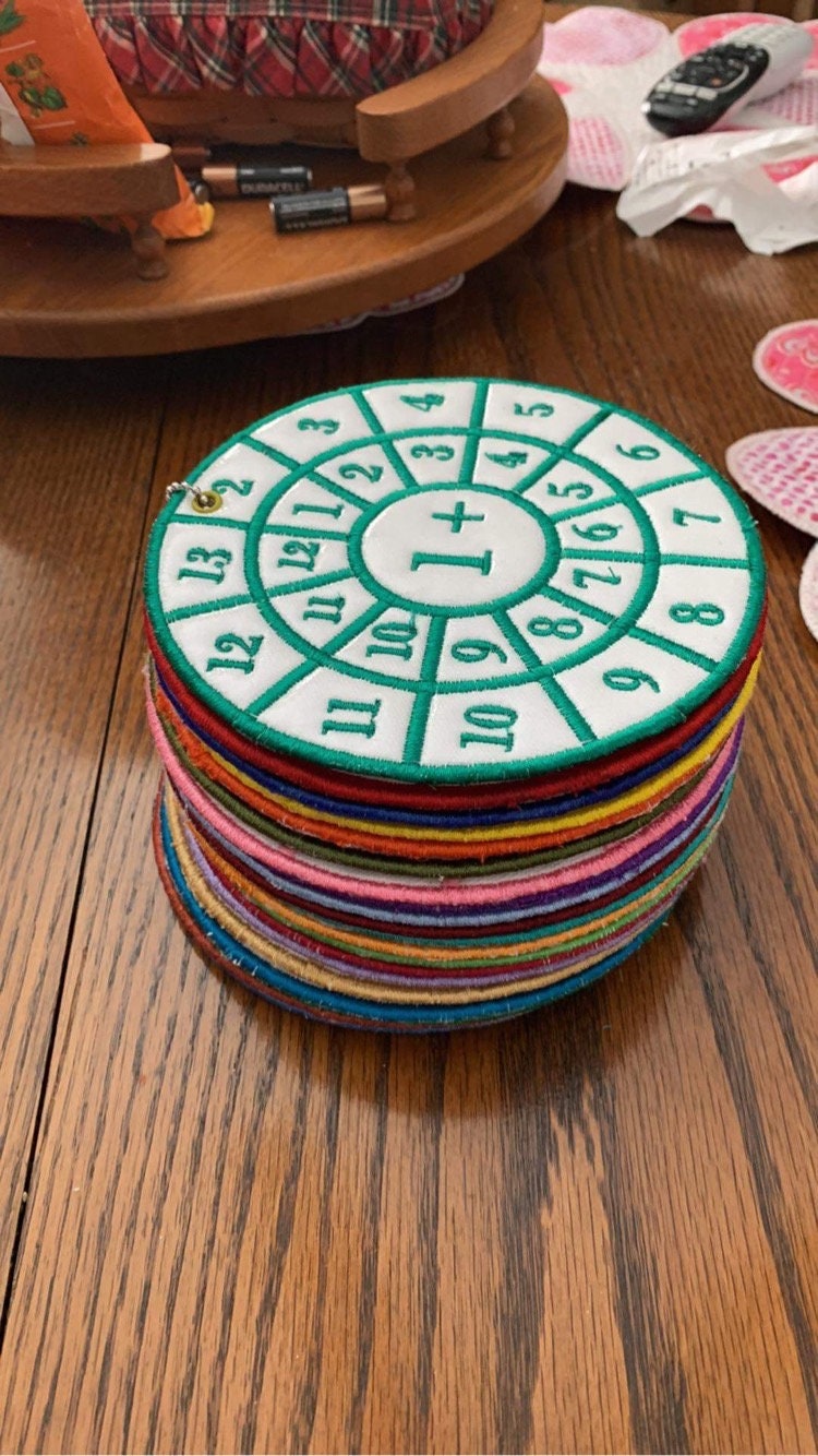 Maths Addition Plus Wheels Embroidery Design 1-20 Circle - Etsy