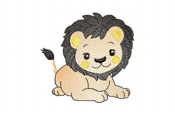 Lion Embroidery Design 4 Sizes File Formats in Pes Dst - Etsy