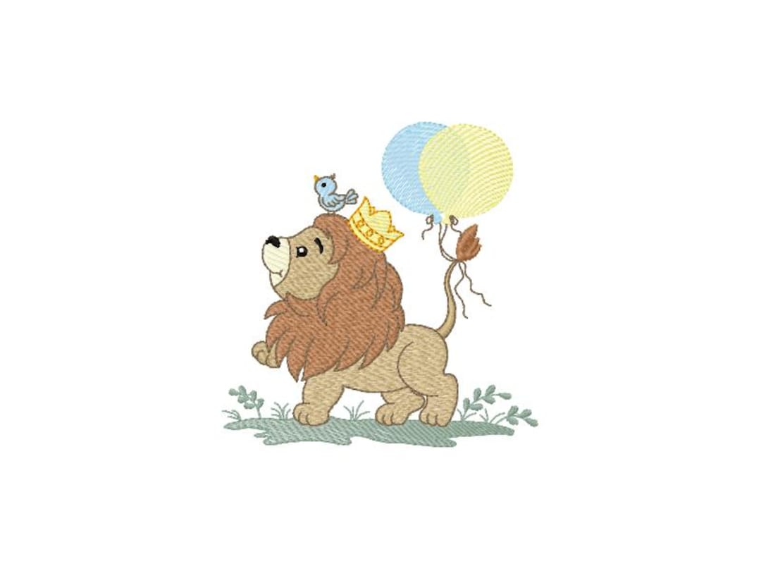 Supercute Lion King Embroidery Designs, Zoo Embroidery Pattern, File ...