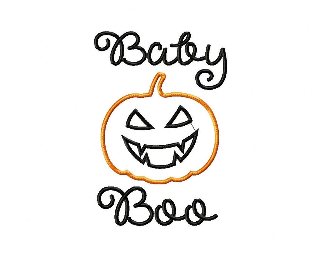Baby Boo Embroidery Design, Halloween Embroidery Design, Machine ...