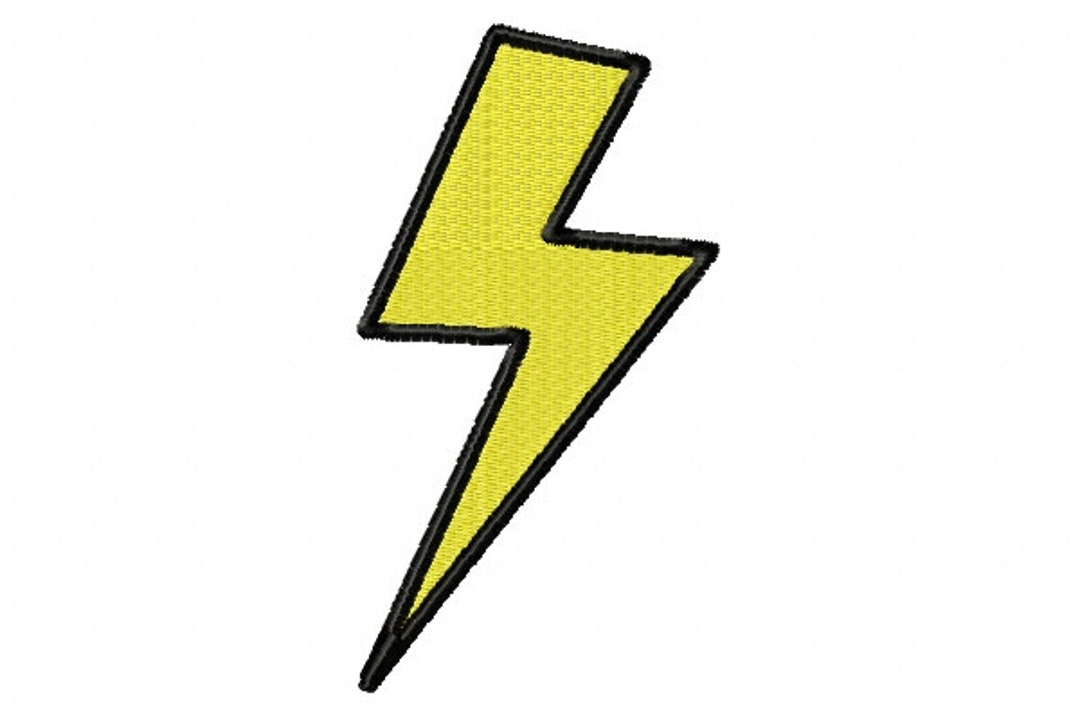 Lightning Bolt Embroidery Design 12 Sizes , File Formats in Pes, Dst ...