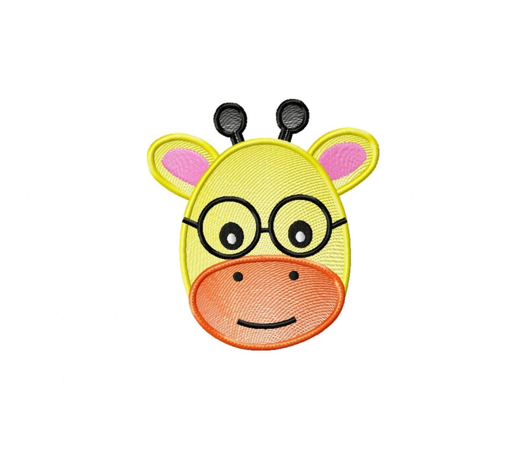 Giraffe Face Embroidery Designs File Formats in Pes, Dst, Jef, Xxx, Exp ...