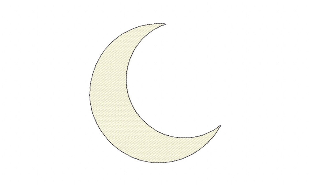 Moon Machine Embroidery Design 4 Sizes, File Formats in Pes, Dst, Jef ...
