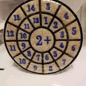 Maths Addition Plus Wheels Embroidery Design 1-20 Circle Charts ...