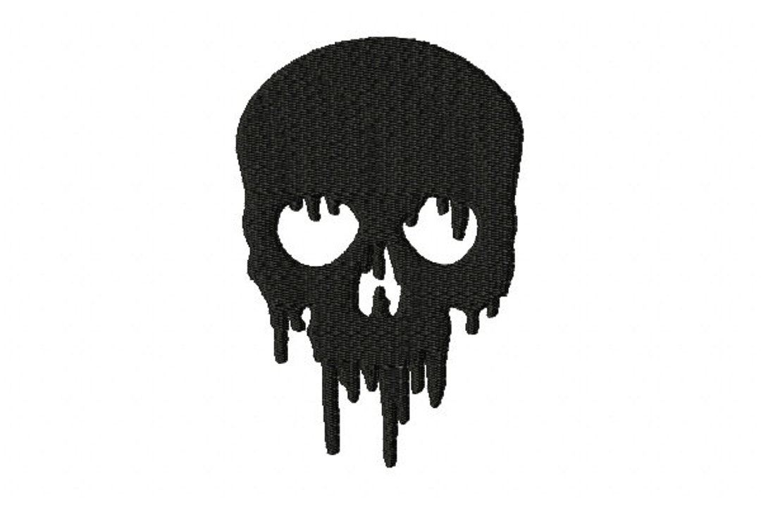Dripping Skull Embroidery Design 9 Sizes , File Formats in Pes, Dst, Jef, Xxx, Exp, Vip, Vp3 ...