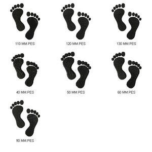 Footprints Embroidery Design 12 Sizes , File Formats in Pes, Dst, Jef ...
