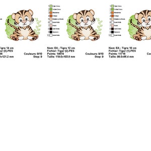 Jungle Safari Baby Animals Machine Embroidery Design 3 Sizes, File ...