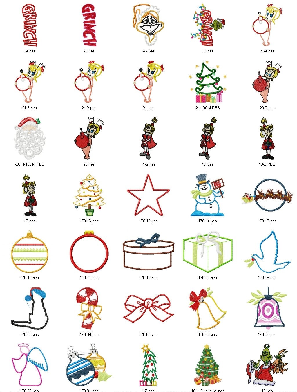 249 Christmas Embroidery Designs Bundle, Various Hoop Sizes , File ...