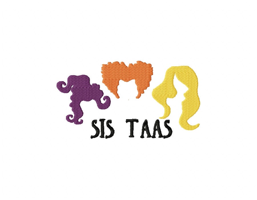 Sisters Embroidery Design 5 Sizes File Formats in Pes Dst - Etsy
