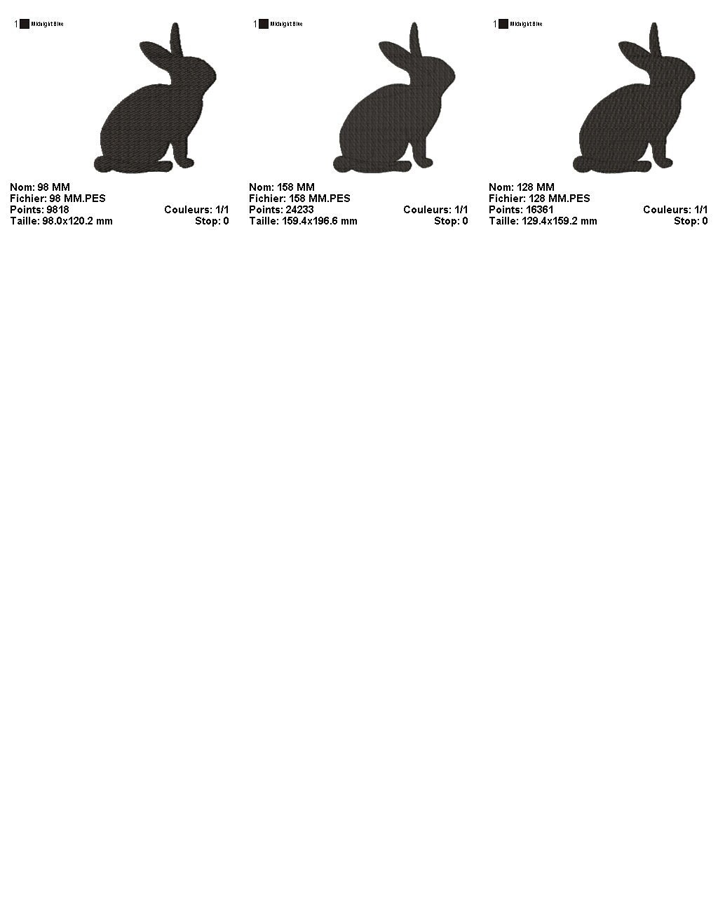 Rabbit Embroidery Designs File Formats in Pes Dst Jef Xxx - Etsy