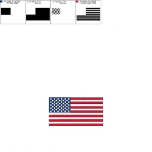 United States Flag Embroidery Design 5 Sizes , File Formats in Pes, Dst ...