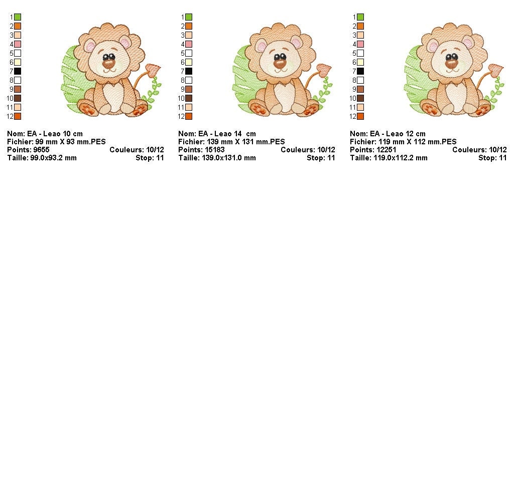 Jungle Safari Baby Animals Machine Embroidery Design 3 Sizes - Etsy