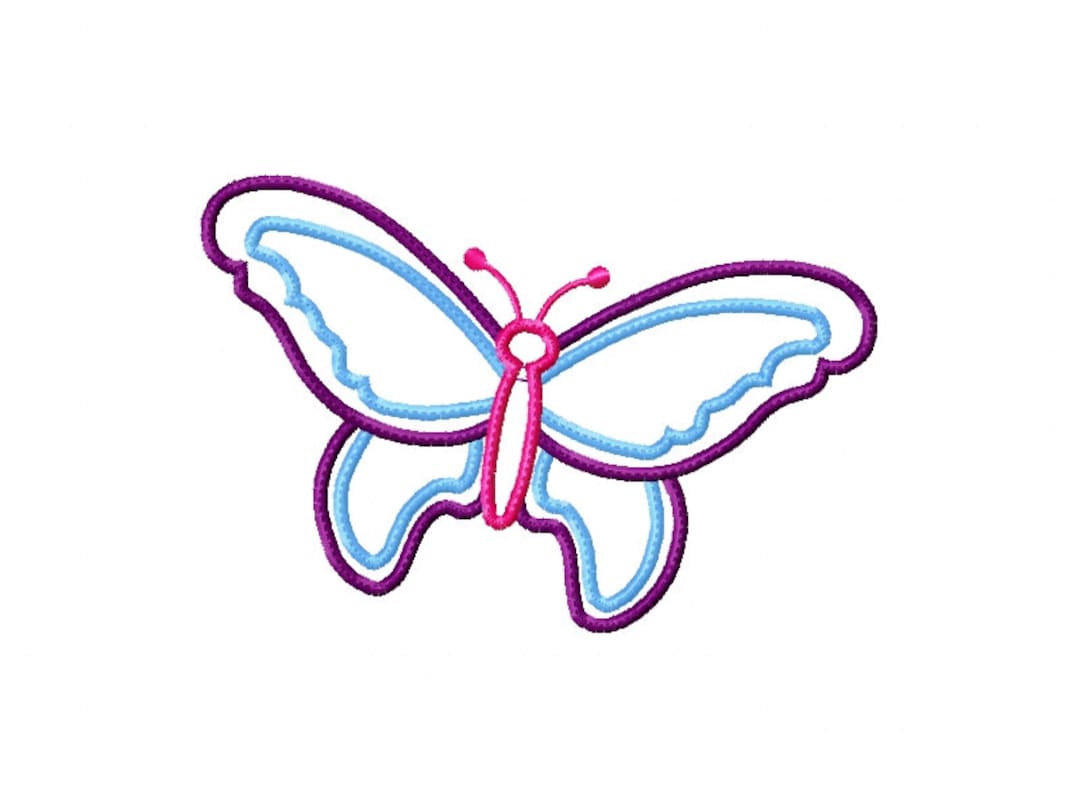 Butterfly Applique Machine Embroidery Design, Reading Pillow Embroidery ...