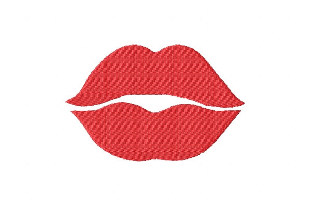 Kissing Lips Embroidery Design, 11 Sizes, Kiss Embroidery Design, Easy ...