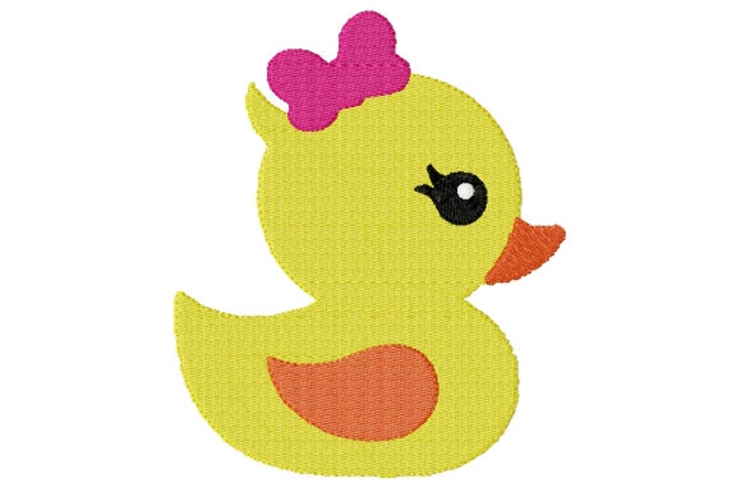 Duck Girl Embroidery Design 4 Sizes , File Formats in Pes, Dst, Jef ...