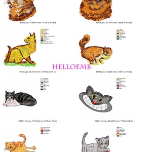 30 Cats Bundle Machine Embroidery Design 4 X 4 Hoop Sizes, File Formats ...