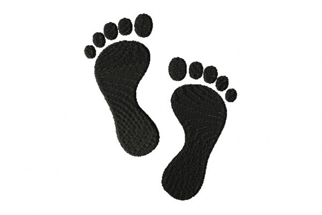 Footprints Embroidery Design 12 Sizes , File Formats in Pes, Dst, Jef ...