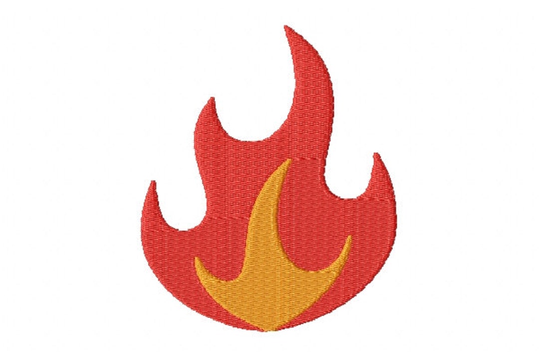 Fire Flame Embroidery File, Flame Machine Embroidery, Fire Pattern ...
