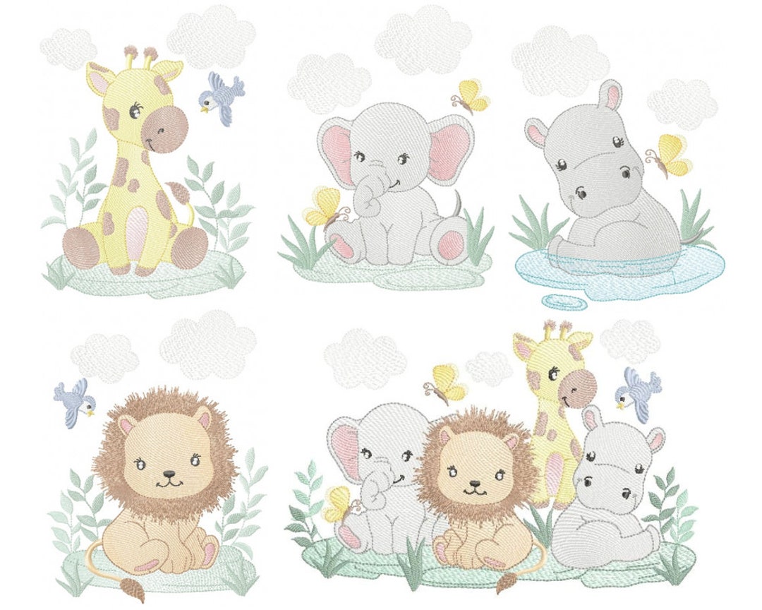 Cute Animals Embroidery, Embroidery Designs, Machine Embroidery Designs ...