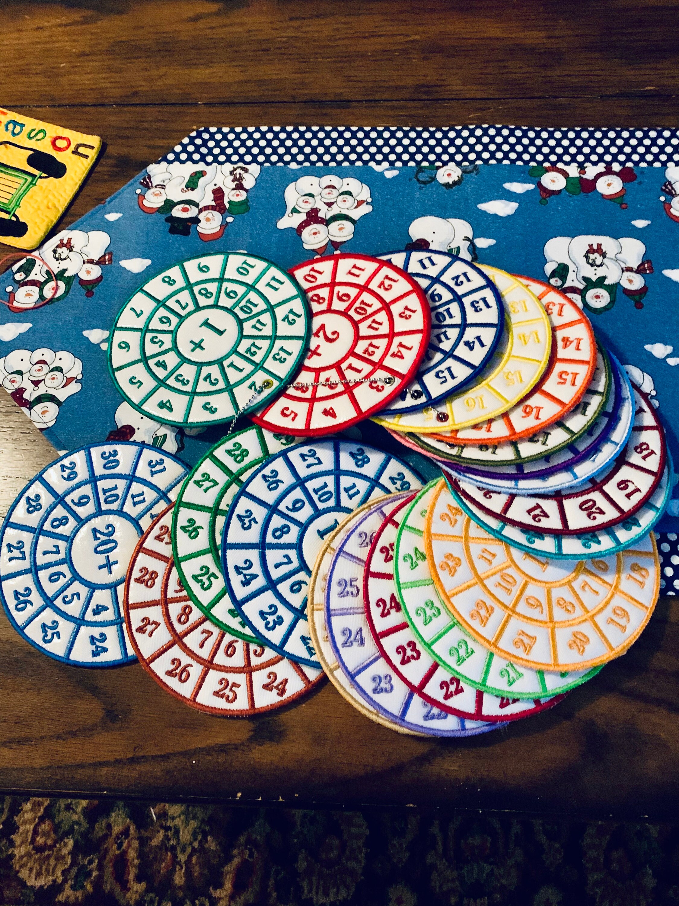 Maths Addition Plus Wheels Embroidery Design 1-20 Circle - Etsy