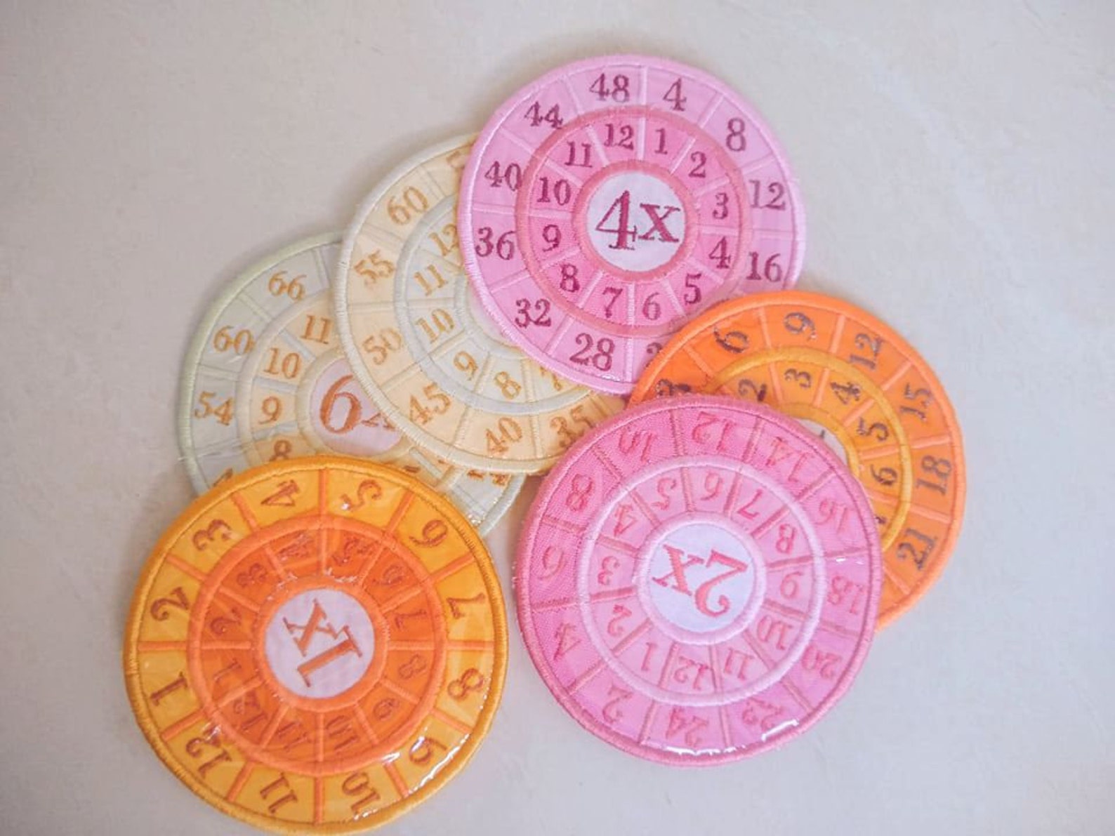 Maths Multiplication Wheel Embroidery Design 1- 20 Circle Times Tables ...