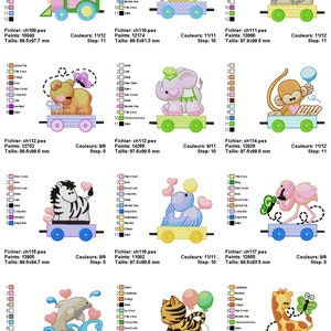Animal Train Machine Embroidery Design 4 X 4 Hoop Sizes, File Formats ...