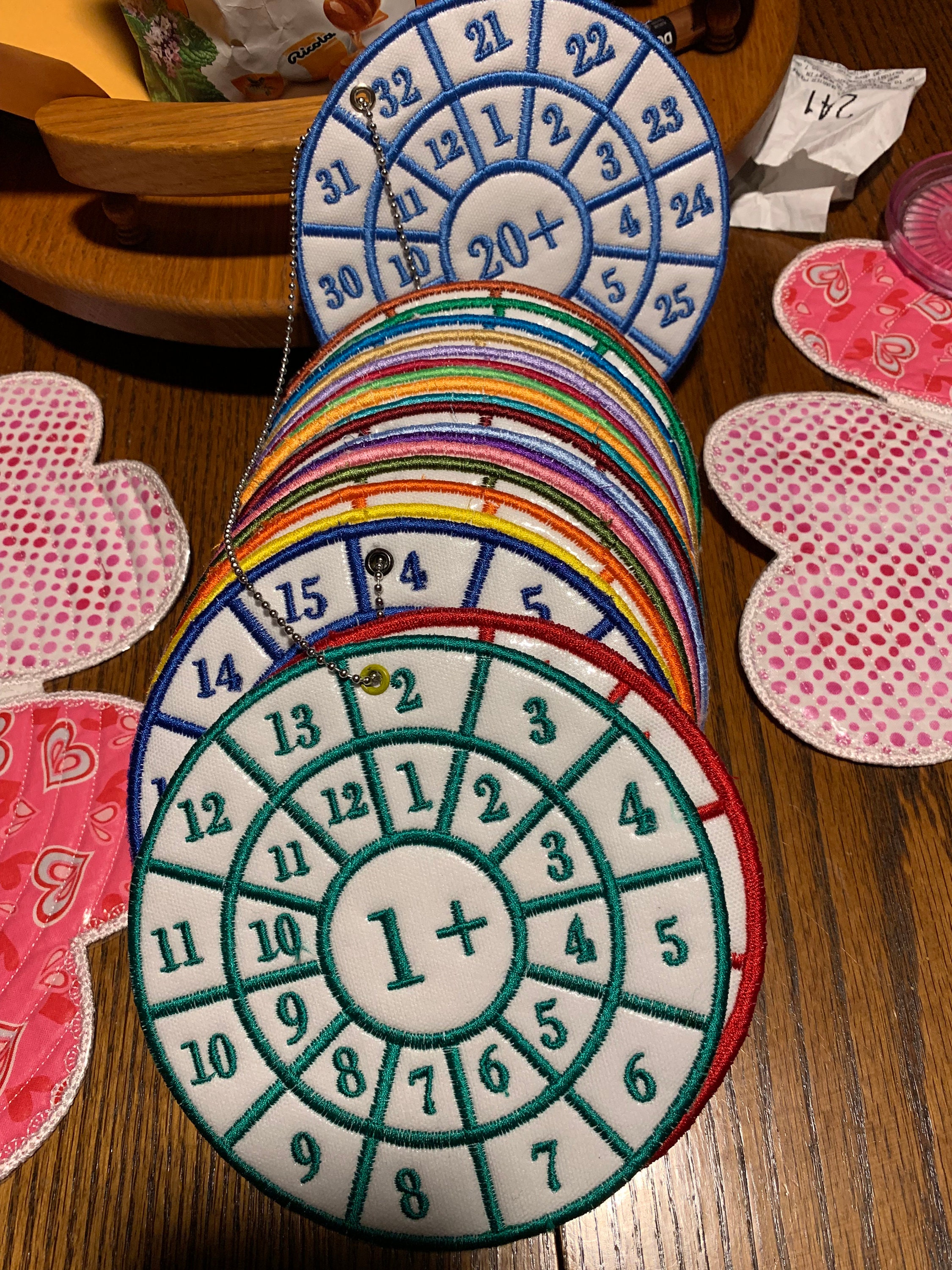 Maths Addition Plus Wheels Embroidery Design 1-20 Circle - Etsy