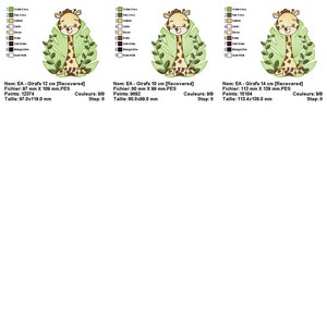 Jungle Safari Baby Animals Machine Embroidery Design 3 Sizes, File ...