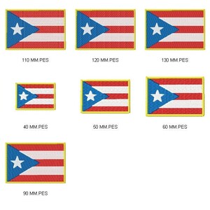 Puerto Rico National Flag Embroidery Design 12 Sizes , File Formats in ...