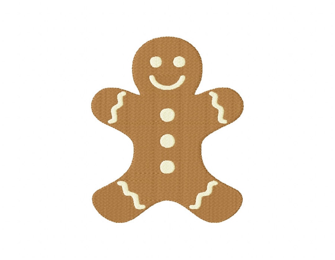 Gingerbread Man Embroidery Design 5 Sizes , File Formats in Pes, Dst ...