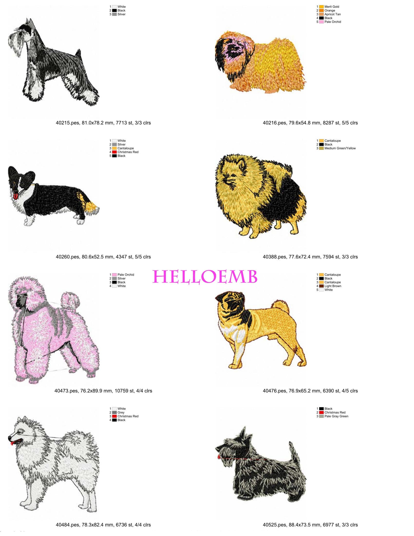 41 Dogs Bundle Machine Embroidery Design 4 X 4 Hoop Sizes - Etsy