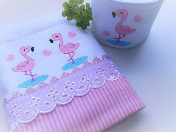 Pink Flamingo Embroidery Designs File Formats in Pes Dst - Etsy