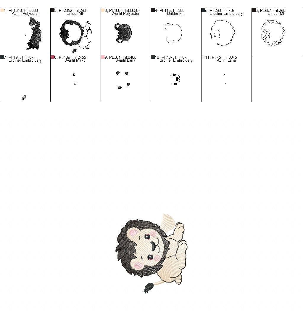 Lion Embroidery Design 4 Sizes File Formats in Pes Dst - Etsy