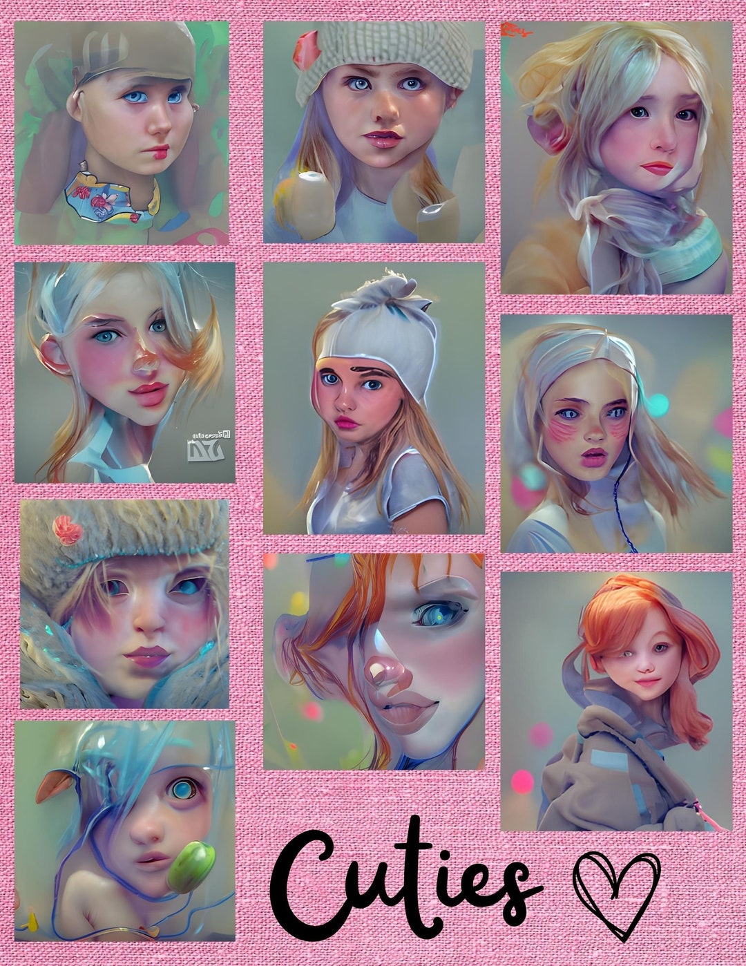 Waterproof Vinyl Stickers Pack, Laptop, Fun, Cute Girls, Cuties, Set of ...