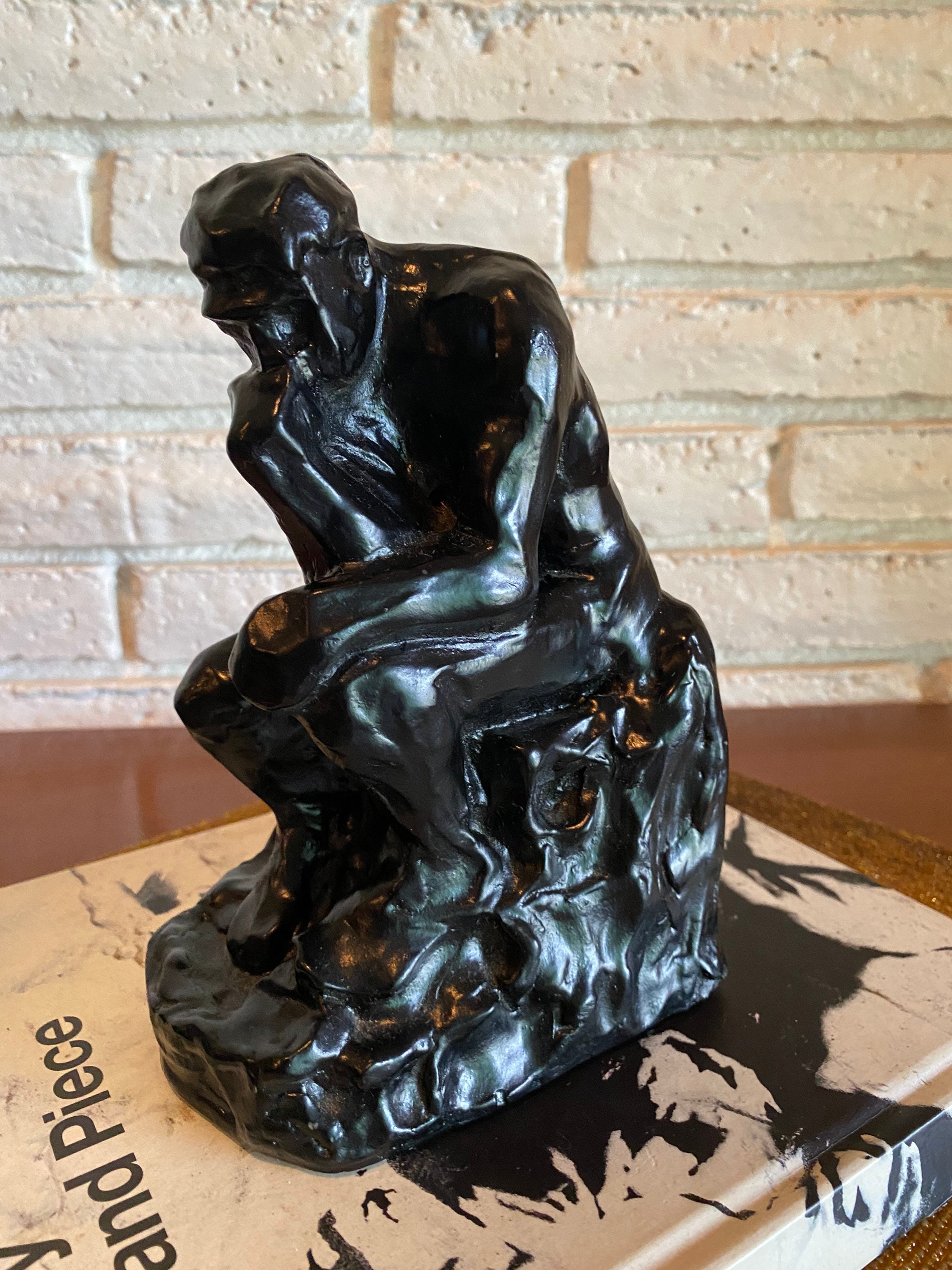 Vintage Barnes & Nobles Thinking Man Statue Bookends 1999 Office ...