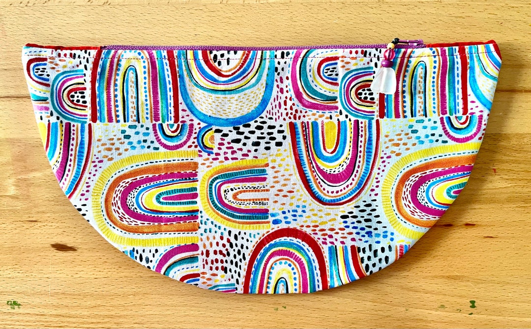 Large Rainbow Zipper Bag, School Zipper Bag, Rainbow Pouch - Etsy