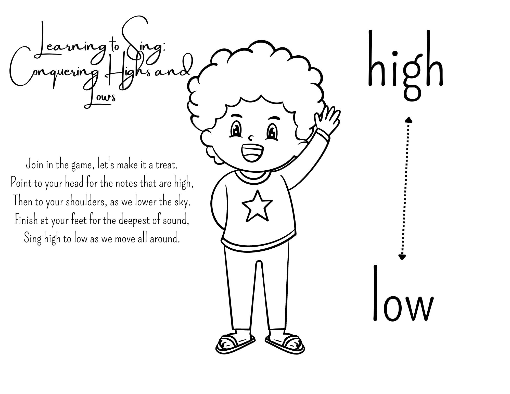 Early Learning Coloring Page for Young Vocalists! - Etsy
