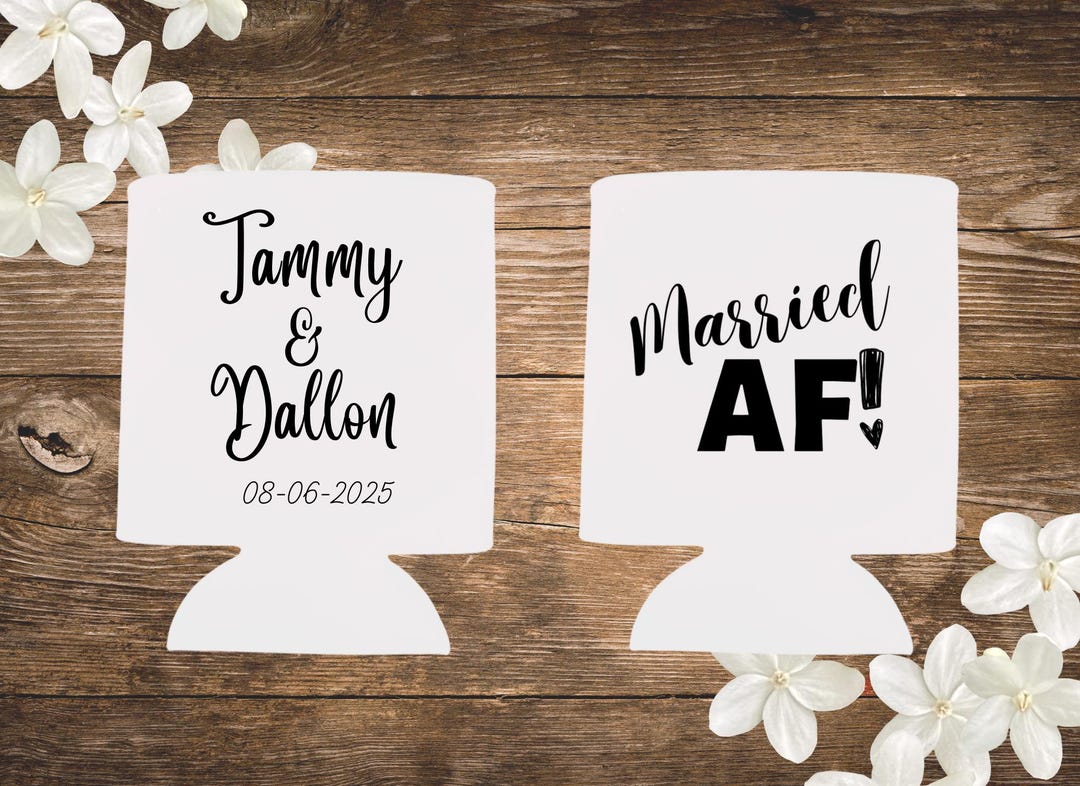Wedding Koozie Template, Downloadable, PNG, JPEG, PDF - Etsy
