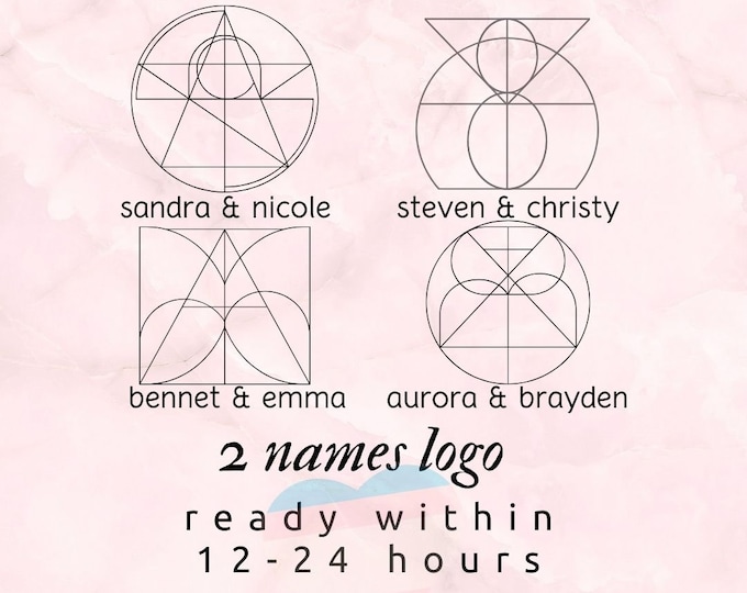 Custom Ambigram for 2 Names One Name Rotates to Become Another - Etsy ...