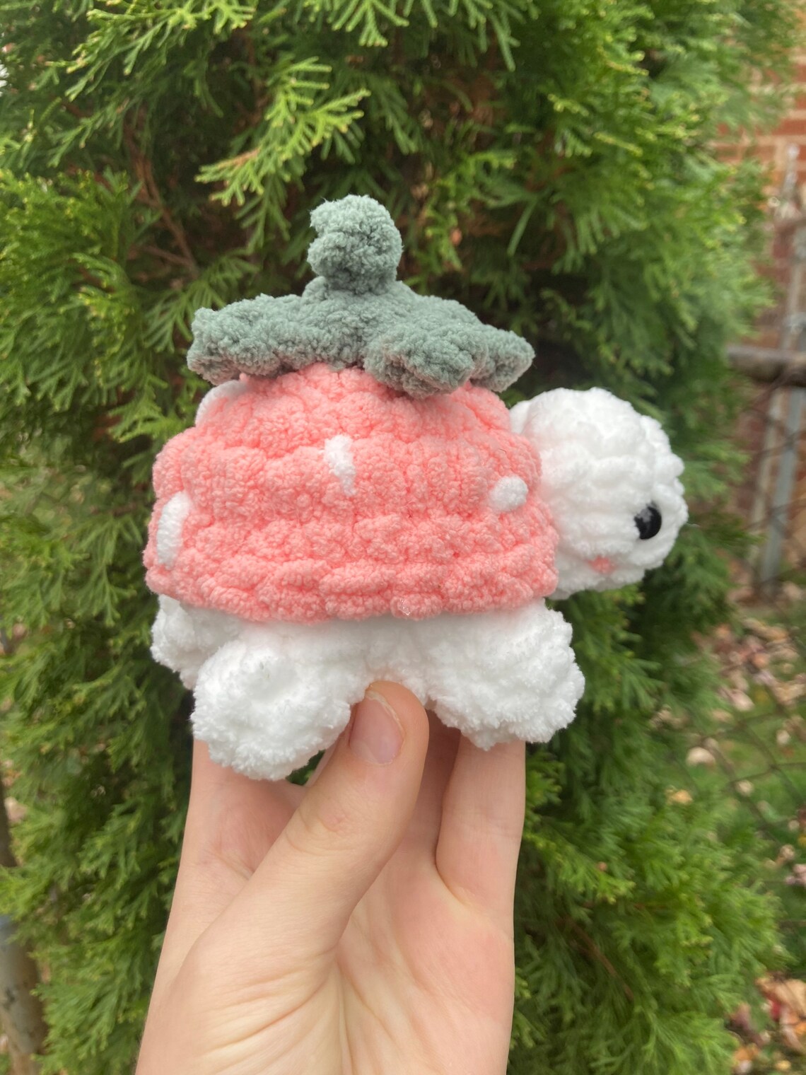 Cute Strawberry Turtle Plush Turtle Plushie Strawberry - Etsy