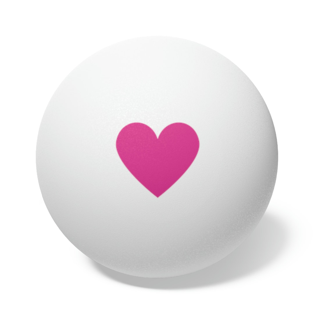 Pink Heart Ping Pong Balls, 6 Pcs - Etsy