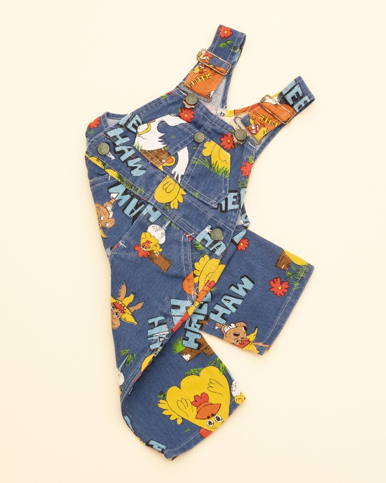 Rare Vintage 70s Hee Haw Cartoon Chicken Donkey Farm Print Liberty ...