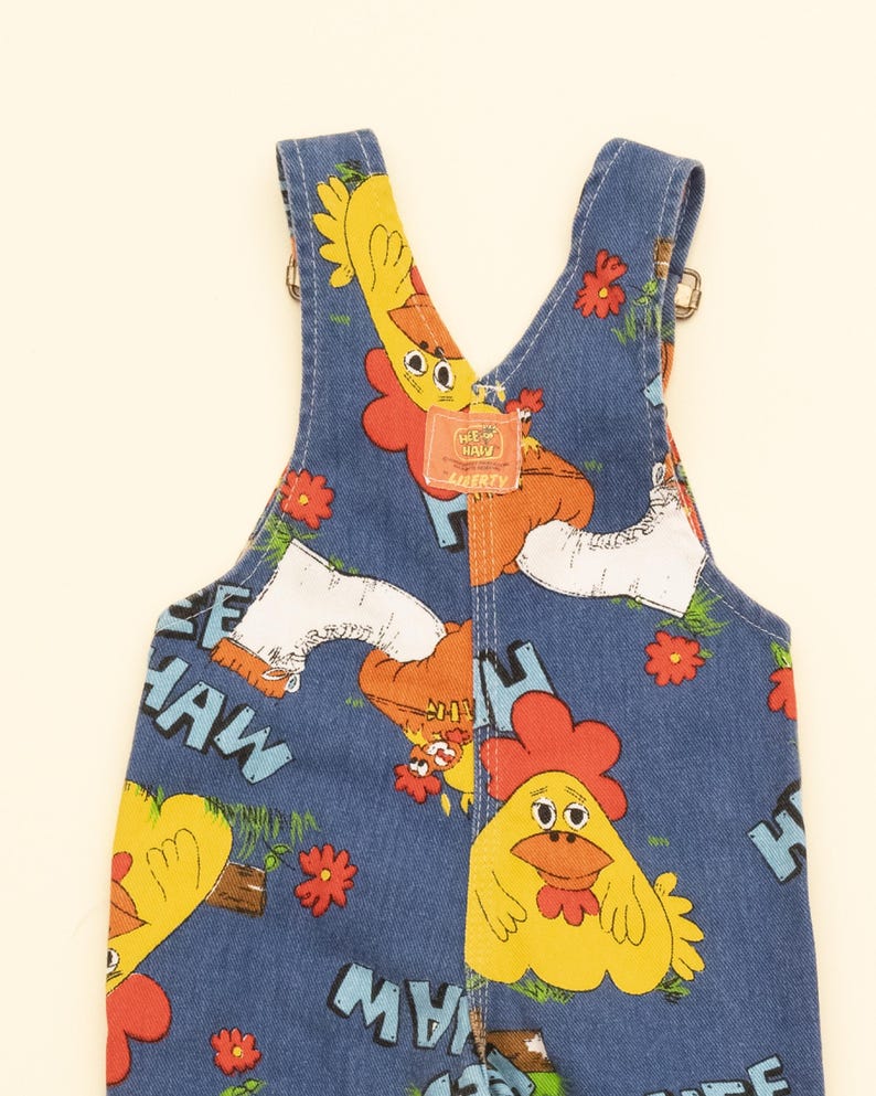Vintage 70s Hee Haw Cartoon Print Overalls - Kids Size 12-18M - Etsy