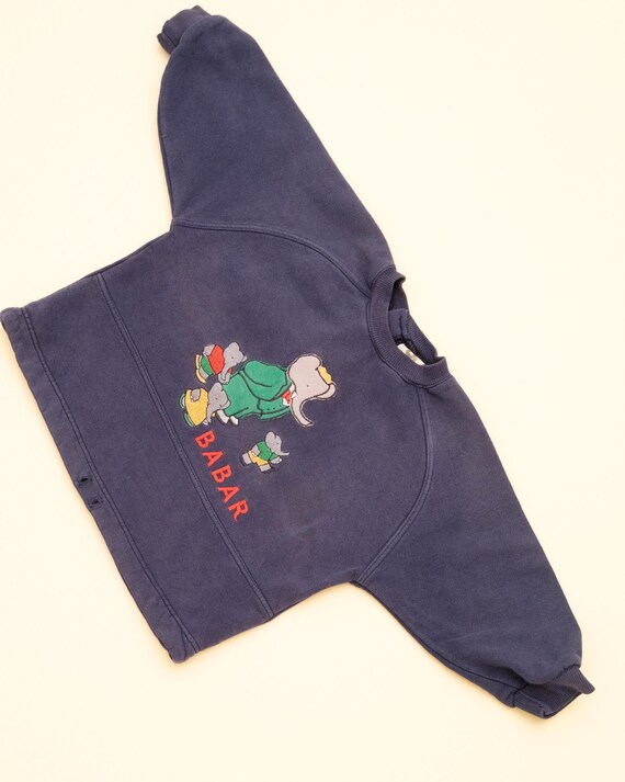 French Vintage Babar the Elephant Kids Sweater Sweats… - Gem