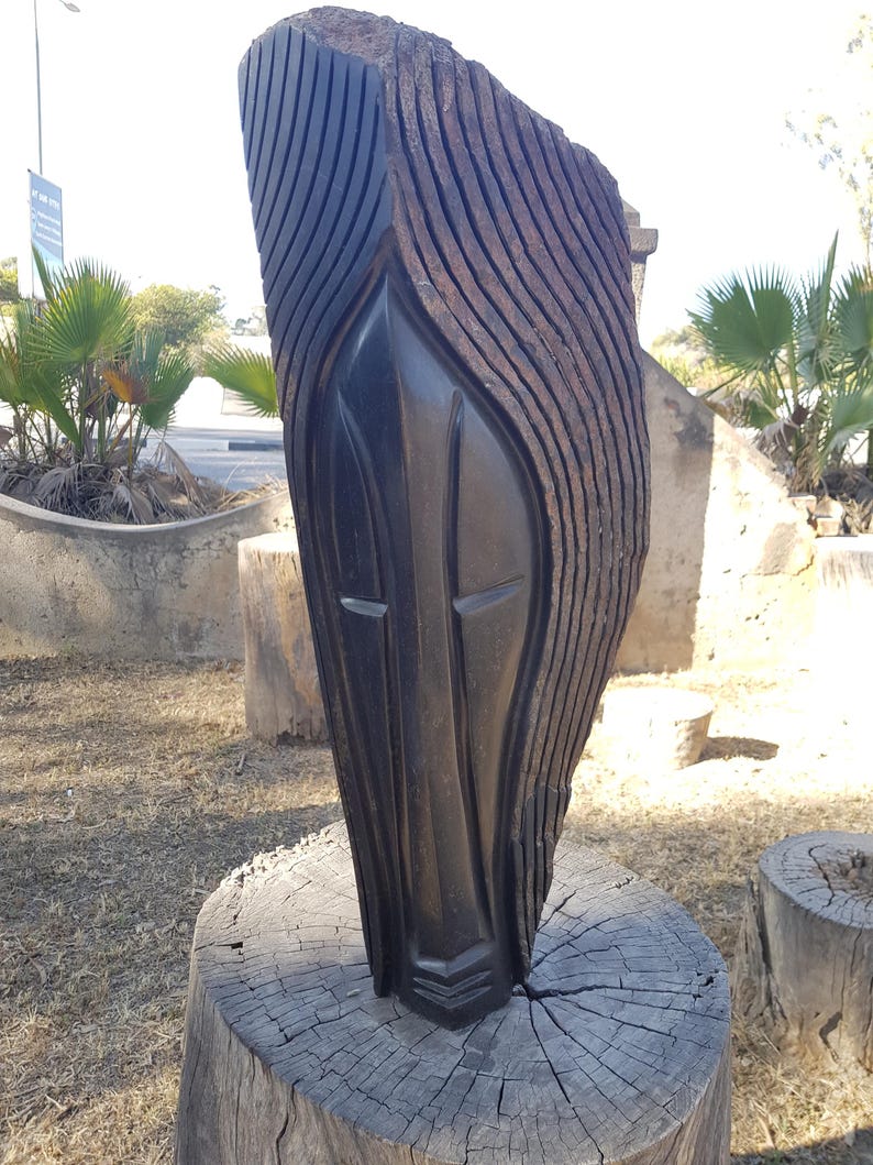 Abstract Garden Sculpture, H65cm, African Art, Shona Sculpture, Stone ...